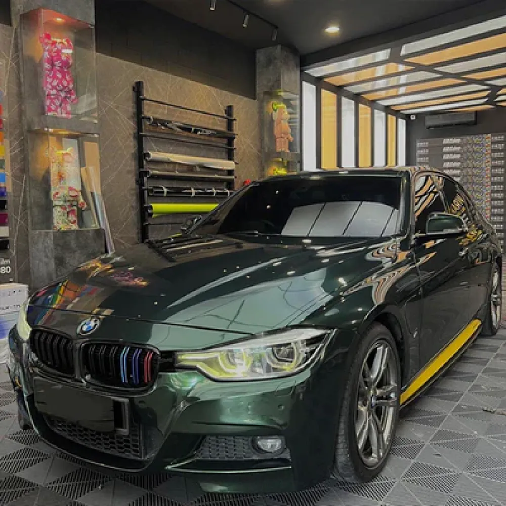 Glossy Midnight Green Car Vinyl Wrap| Gloss Midnight Green Wrap