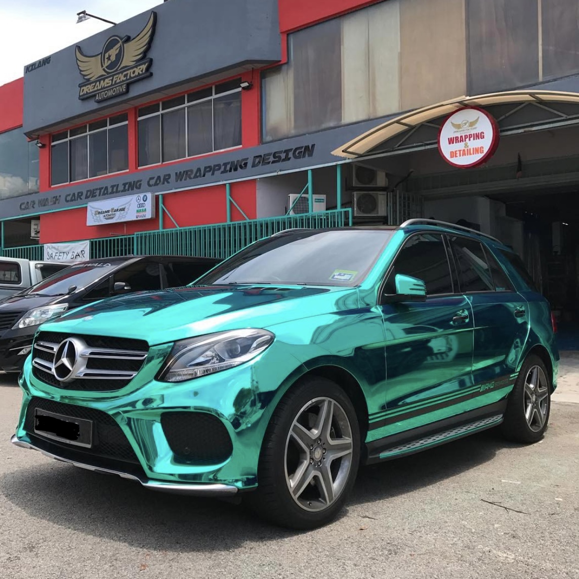 Chrome Mirror Mint Green Vinyl Wrap|Green Chrome Car Wraps alukovinyl