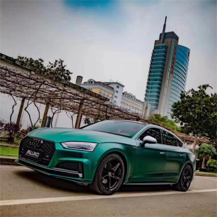 Matte Emerald Green Car Wrap | Metallic Emerald Green Vinyl - ALUKOVINYL