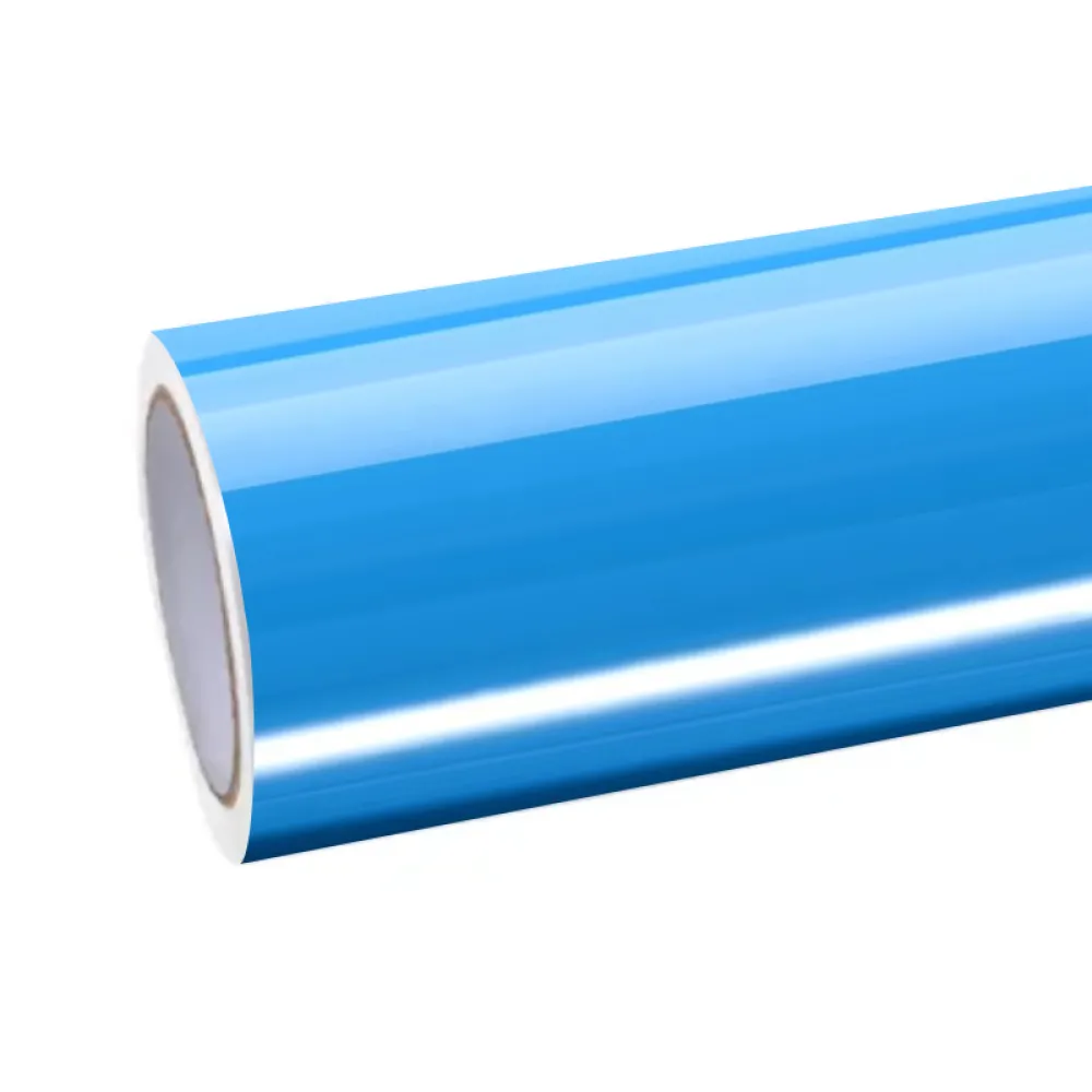 Gloss Sky Blue Car Viny Wrap| Glossy Sky Blue Car Wrap ALUKOVINYL