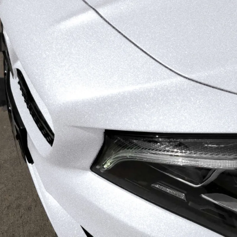 Best Gloss Diamond White Car Wrap | Metallic diamond White Vinyl ...