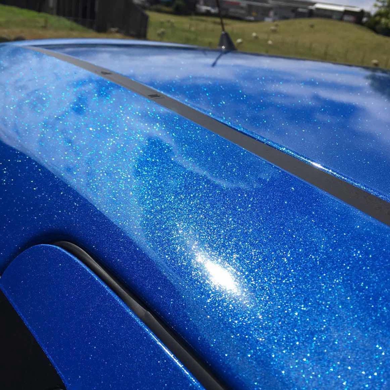 Diamond Blue Vinyl Wrap| Gloss Sparkle Blue Car Wrap ALUKOVINYL