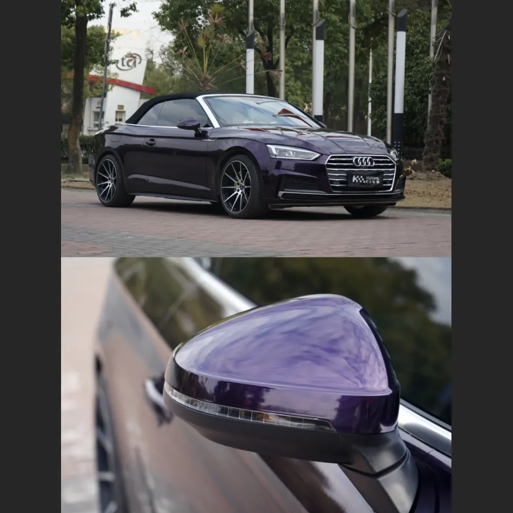 Audi A5 Midnight Purple Car Vinyl Wrap| Midnight Purple Wrap aluko