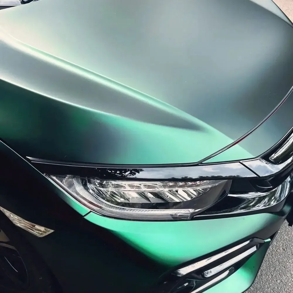 Matte Venom Green Wrap | Metallic Chrome Venom Green Car Vinyl - ALUKOVINYL