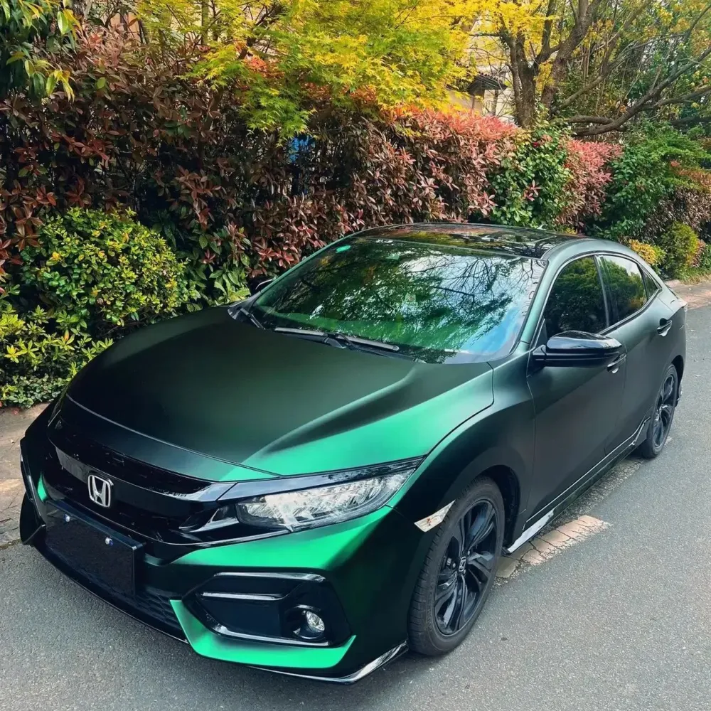 Matte Venom Green Wrap | Metallic Chrome Venom Green Car Vinyl - ALUKOVINYL