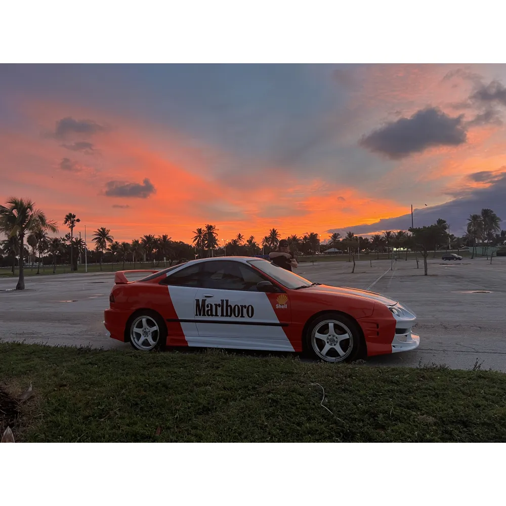 Marlboro Racing Car - White and Red Car Wrap