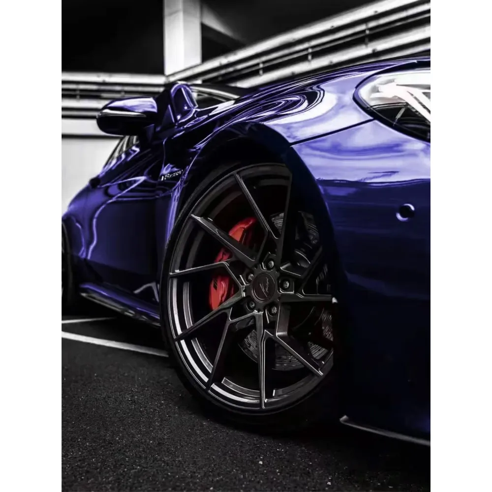 Gloss Royal Blue Vinyl wrap | Metallic Royal Blue Car Wraps - ALUKOVINYL