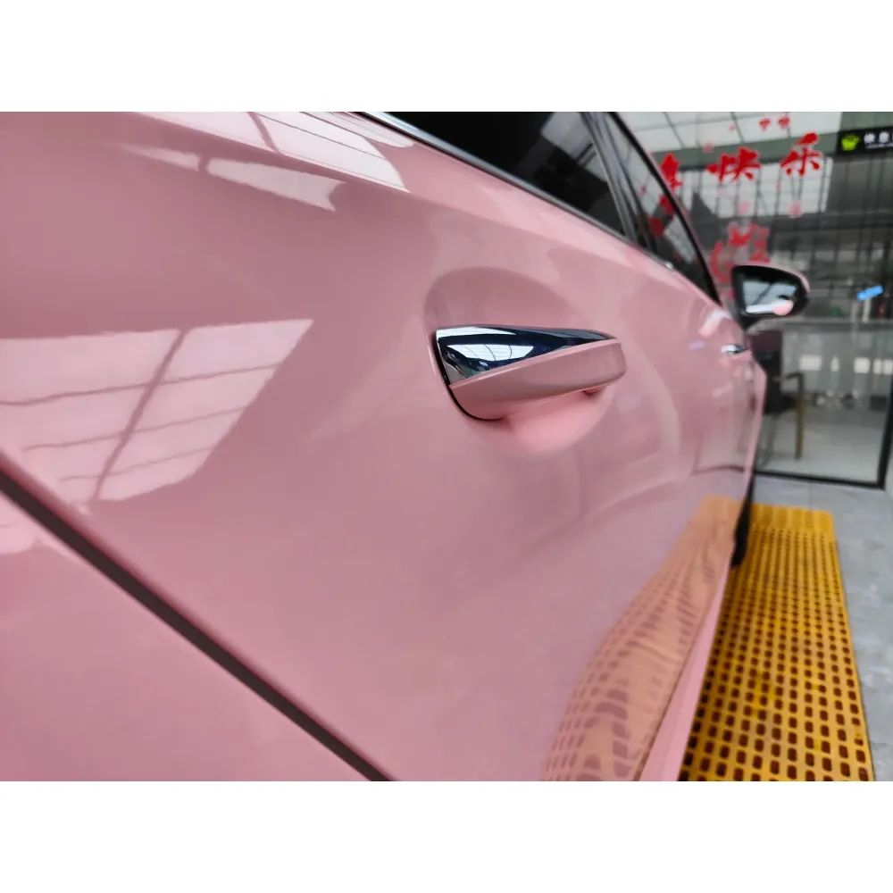 Best Gloss Crystal Peach Pink Car Wrap | Crystal Peach Pink Vinyl Wraps