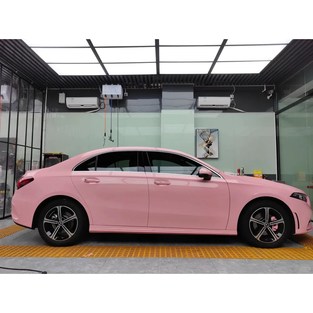 Best Gloss Crystal Peach Pink Car Wrap | Crystal Peach Pink Vinyl Wraps