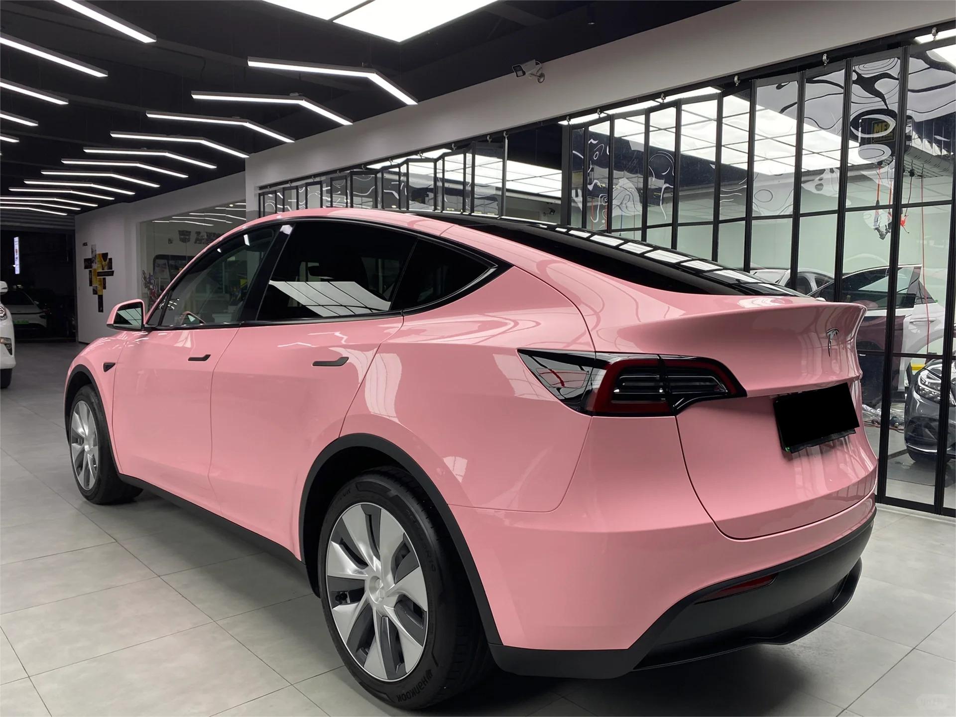 Best Gloss Crystal Peach Pink Car Wrap | Crystal Peach Pink Vinyl Wraps