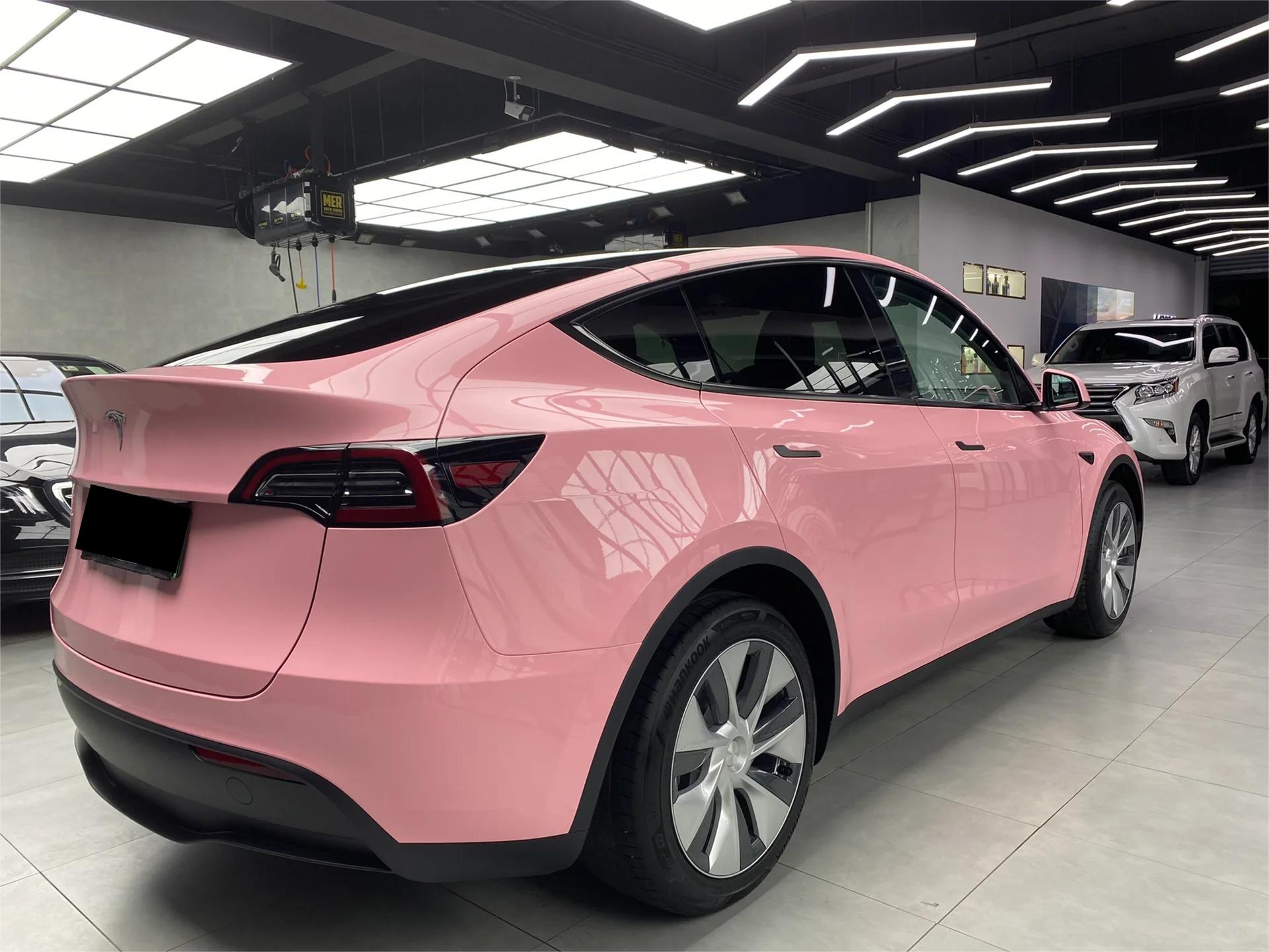 Best Gloss Crystal Peach Pink Car Wrap | Crystal Peach Pink Vinyl Wraps
