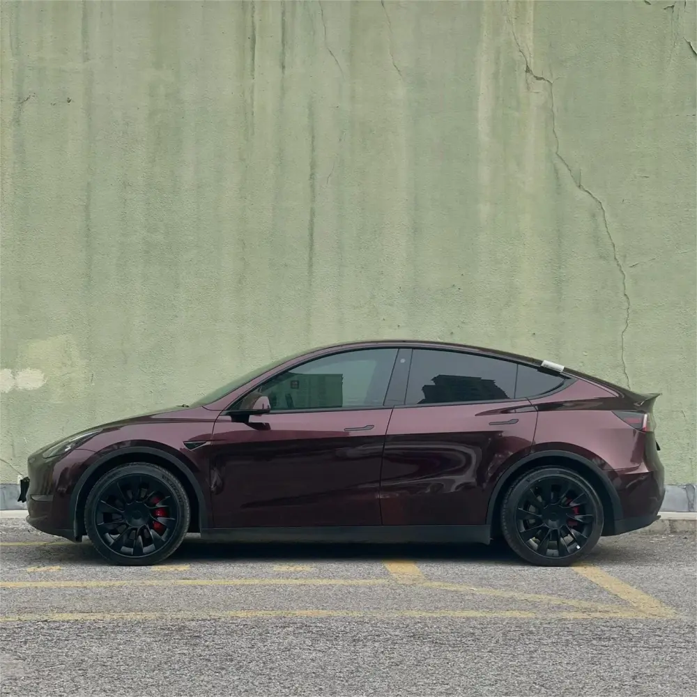 Best Gloss Black Rose Vinyl Wrap | Black Rose Metallic Wraps - ALUKOVINYL