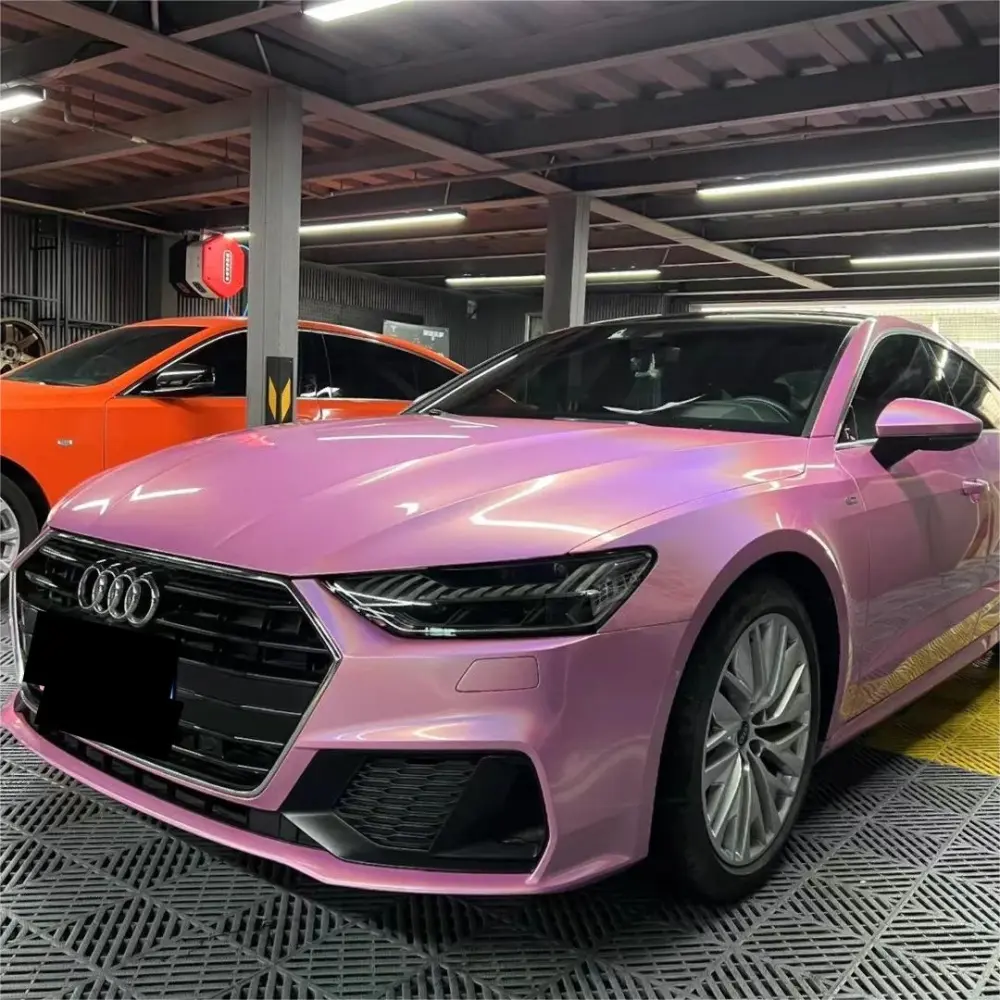 Best Gloss Rainbow Pink Car Wrap | Metallic Rainbow Pink Vinyl Wrap ...