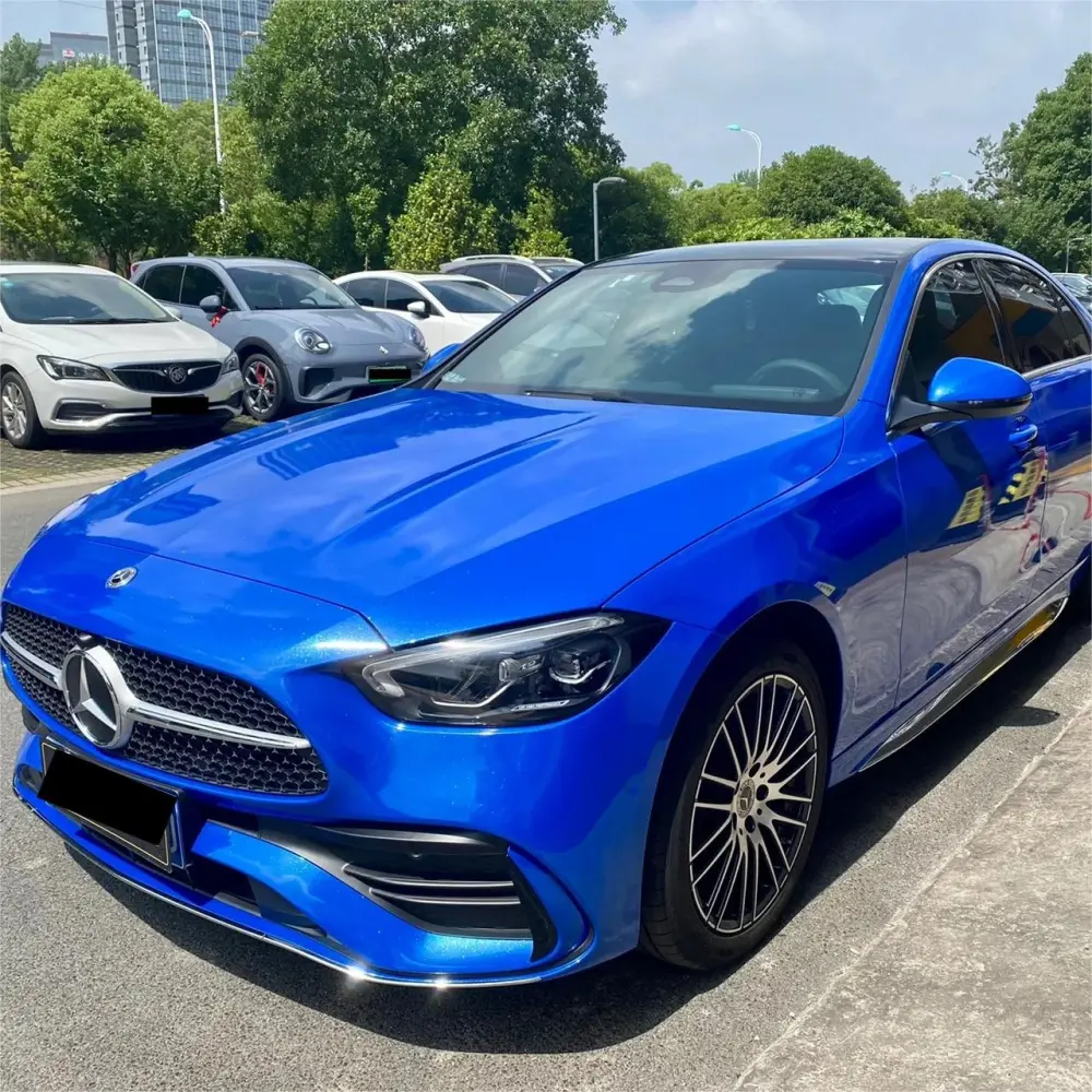 Gloss Diamond Blue Wrap | Metallic Sparkle Blue Vinyl Wraps - ALUKOVINYL