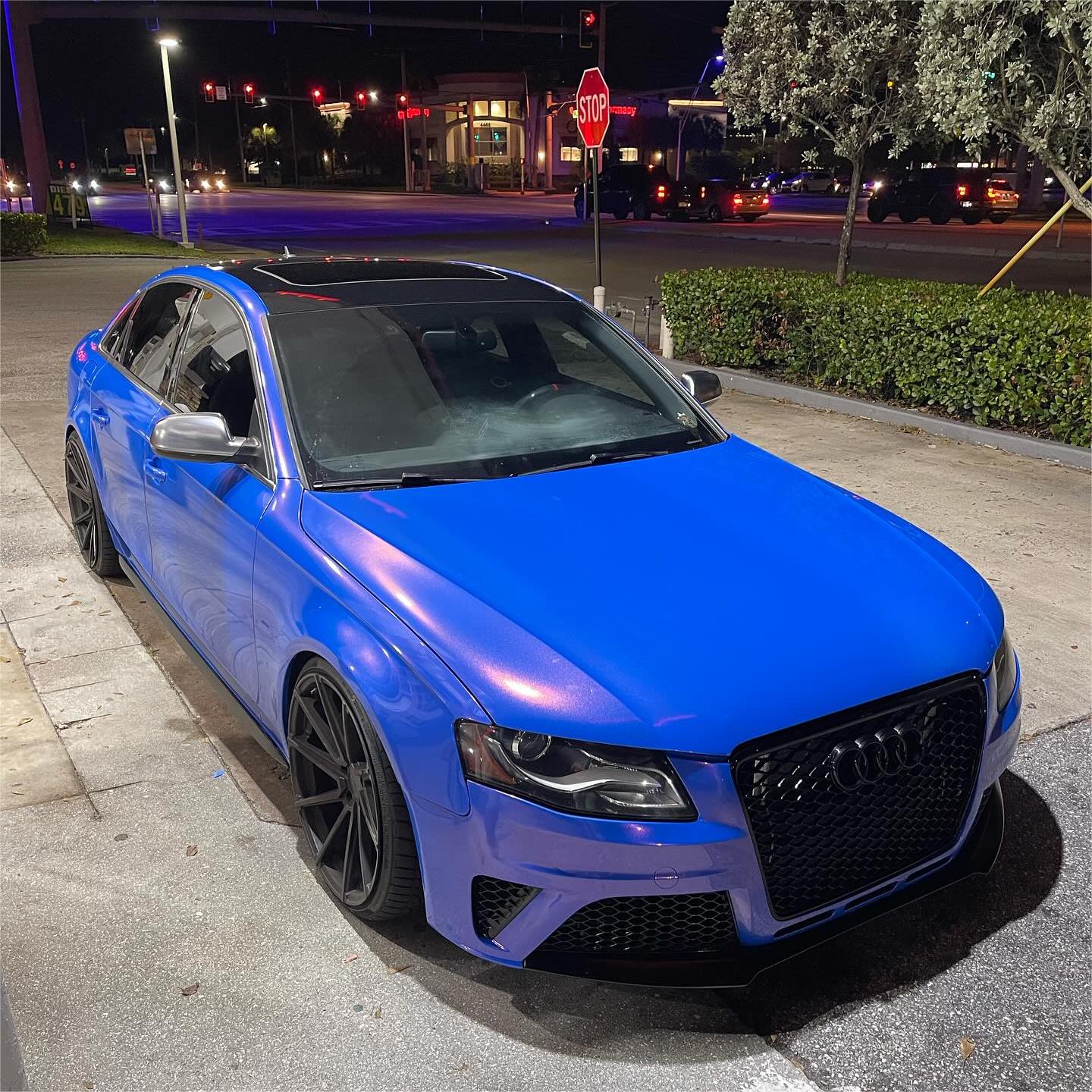 Best Gloss Diamond Red Blue Car Wrap | Metallic Diamond Red Blue Vinyl Wrap