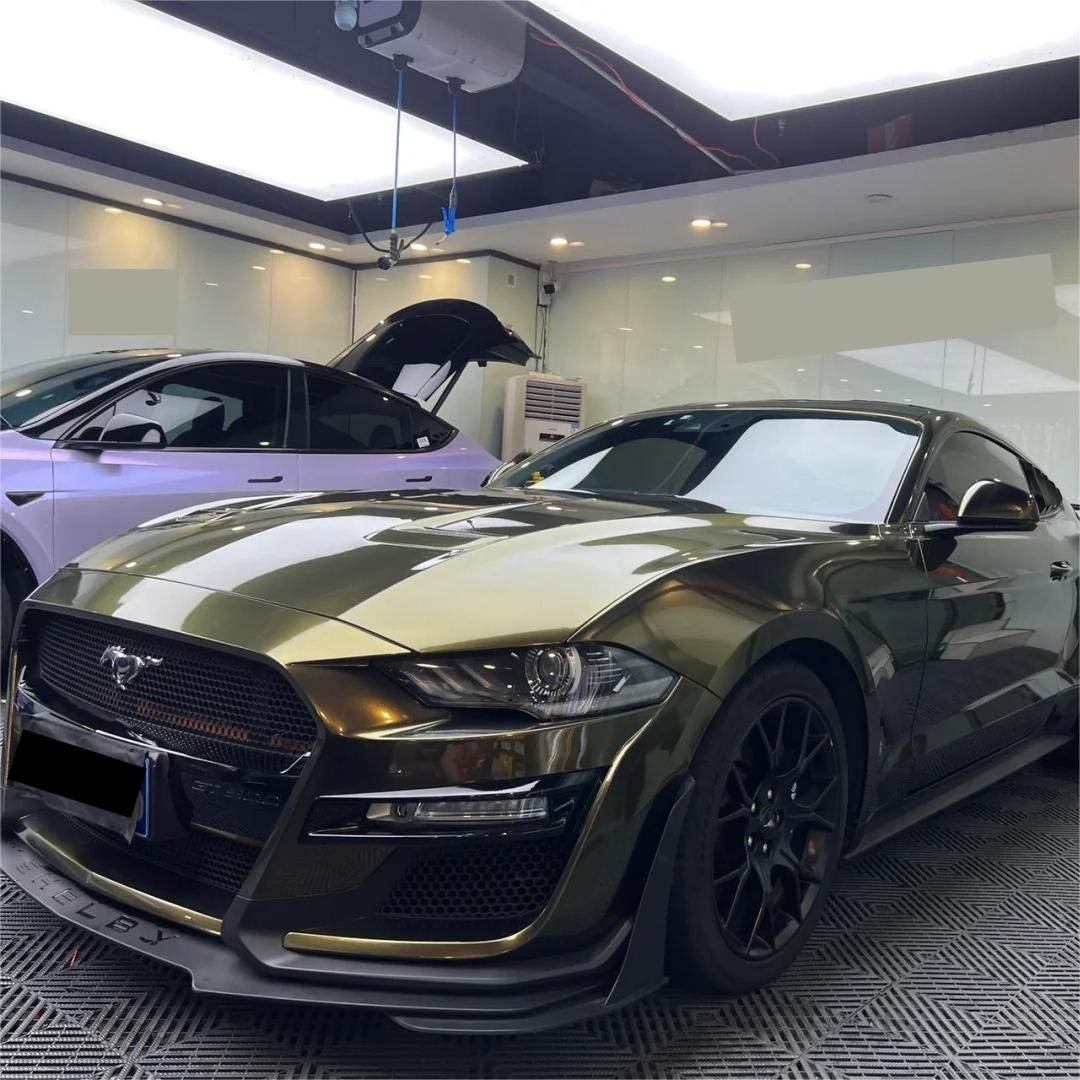 Best Gloss Ghost Black Gold Car Wrap | Metallic Ghost Black Gold Vinyl ...