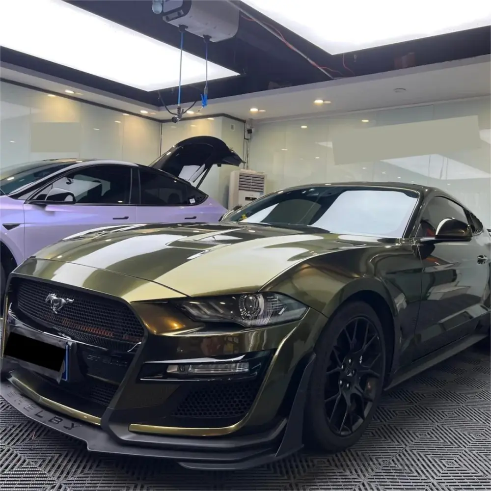 Best Gloss Ghost Black Gold Car Wrap | Metallic Ghost Black Gold Vinyl ...