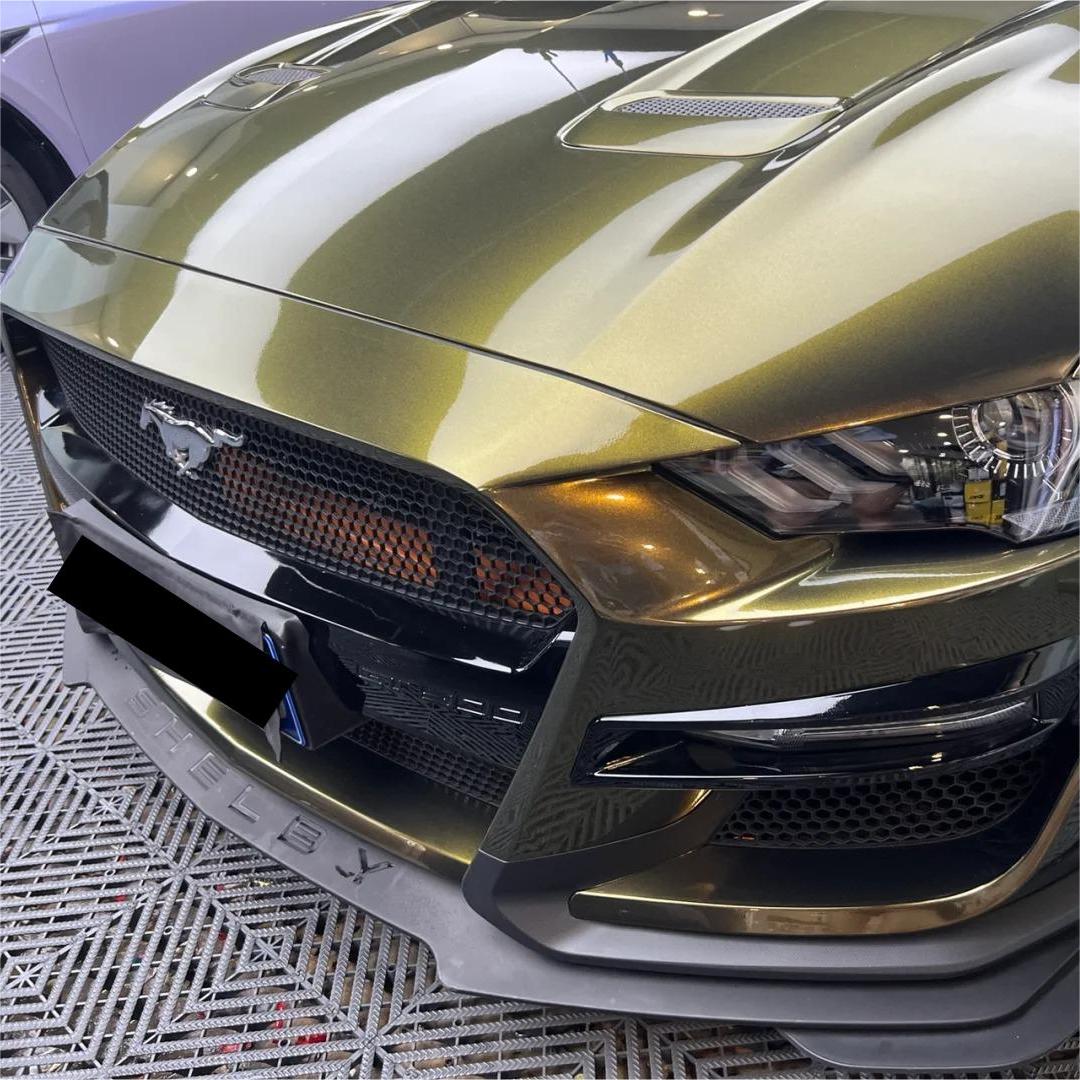 Best Gloss Ghost Black Gold Car Wrap | Metallic Ghost Black Gold Vinyl ...