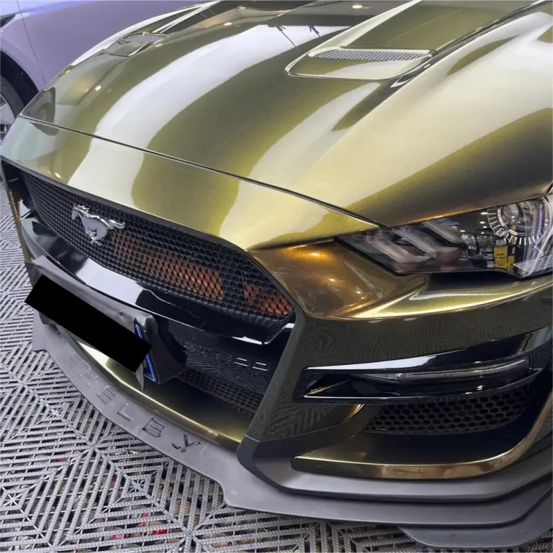 Best Gloss Ghost Black Gold Car Wrap | Metallic Ghost Black Gold Vinyl ...