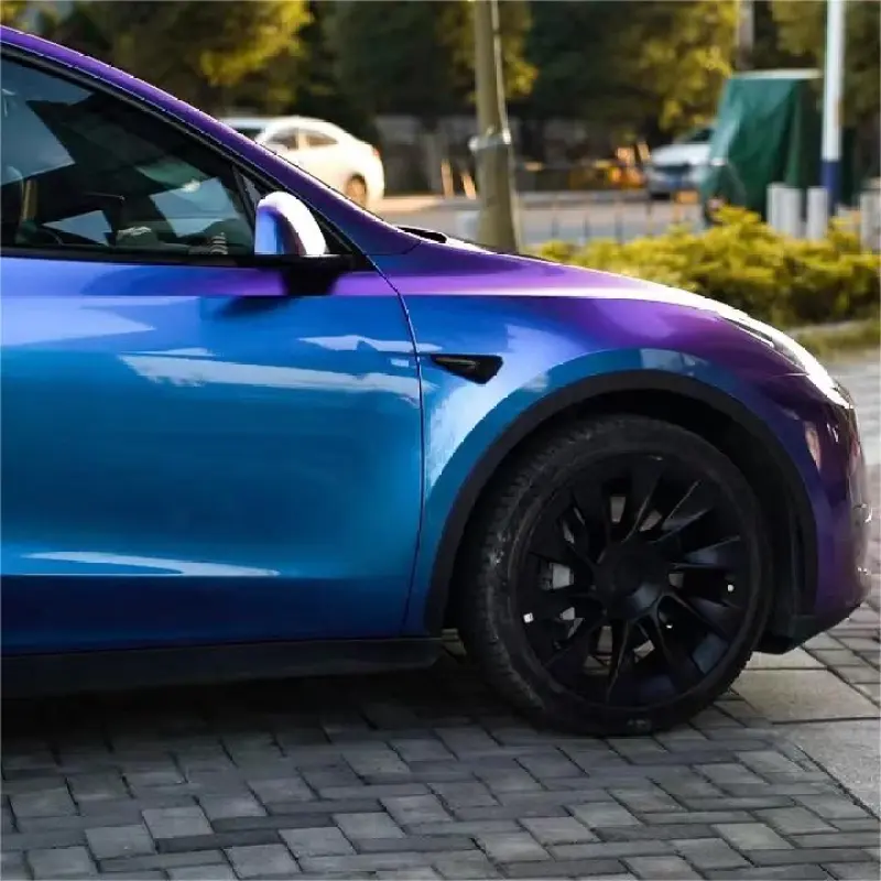Gloss Chameleon Purple Blue Car Wrap | Metallic Chameleon Purple Blue ...