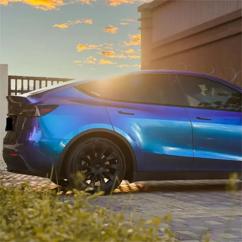 Gloss Chameleon Purple Blue Car Wrap | Metallic Chameleon Purple Blue ...