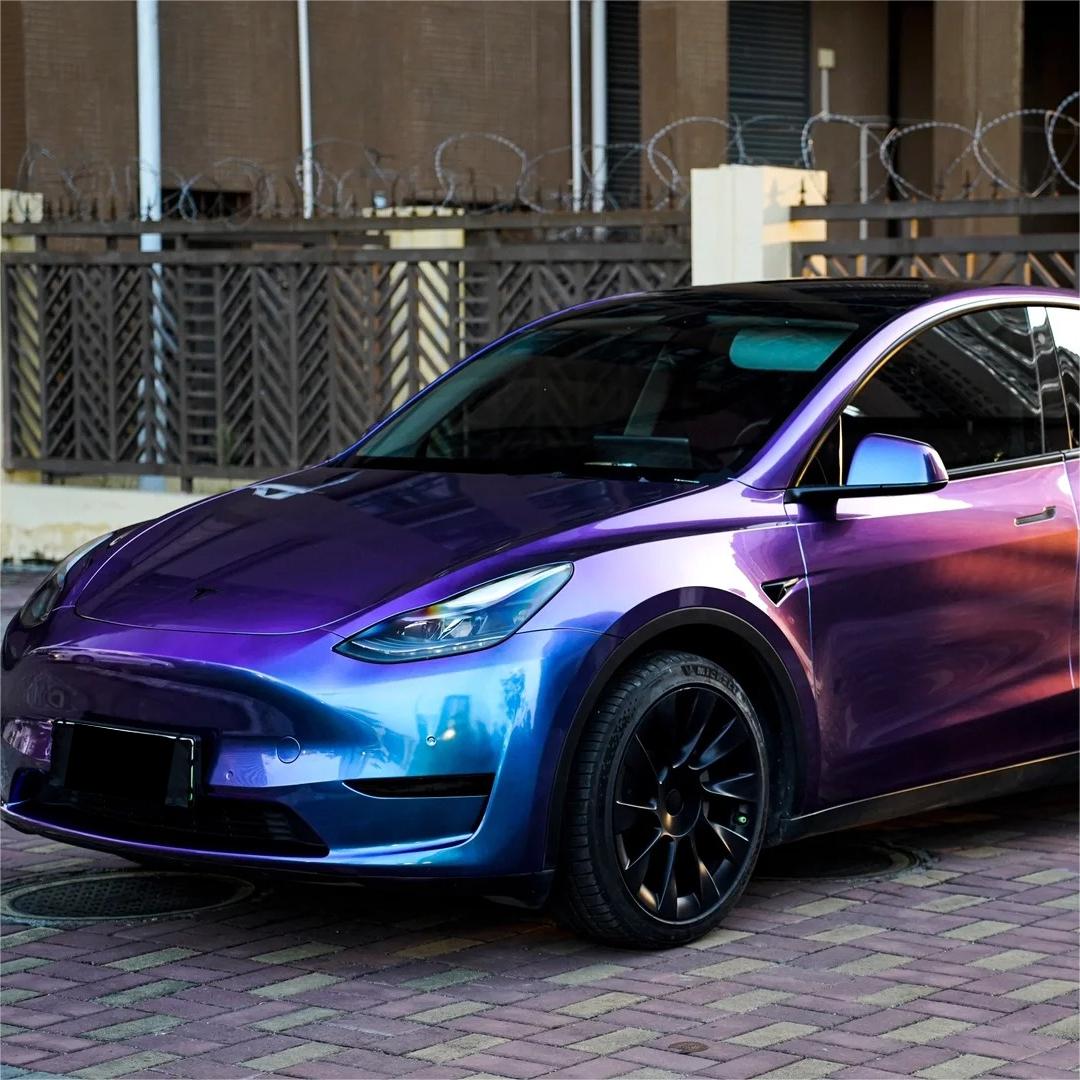 Gloss Chameleon Purple Blue Car Wrap | Metallic Chameleon Purple Blue ...