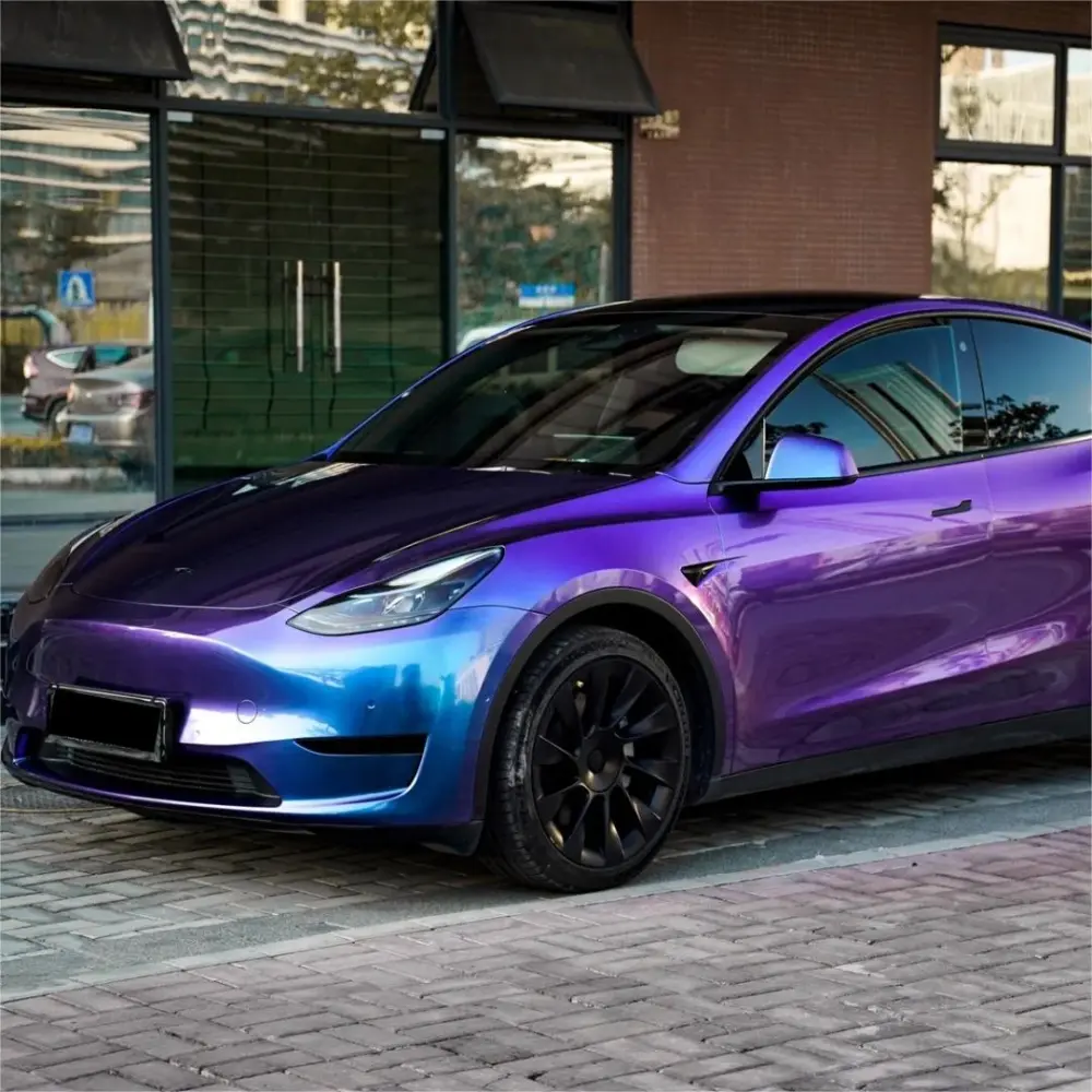 Gloss Chameleon Purple Blue Car Wrap | Metallic Chameleon Purple Blue ...