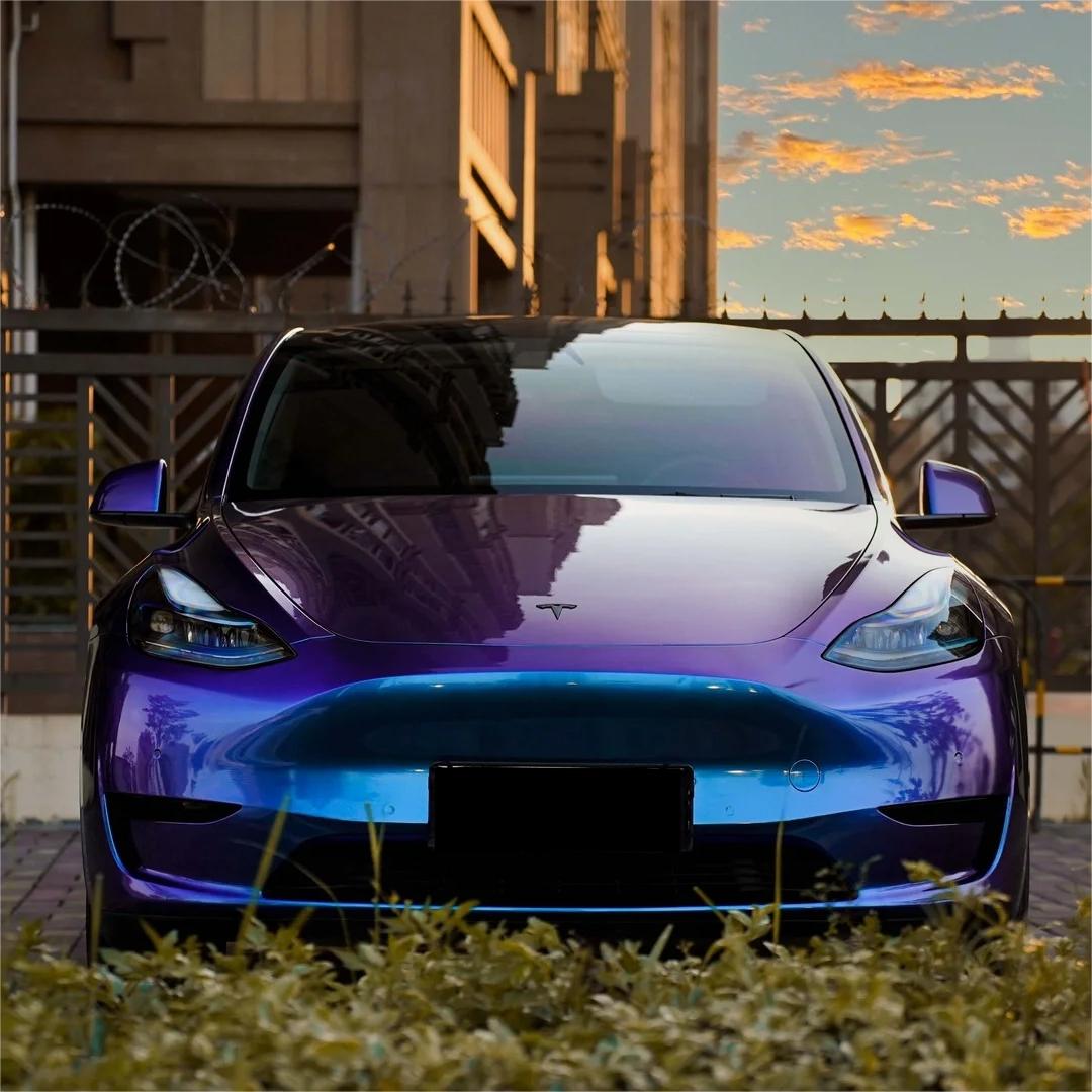 Gloss Chameleon Purple Blue Car Wrap | Metallic Chameleon Purple Blue ...