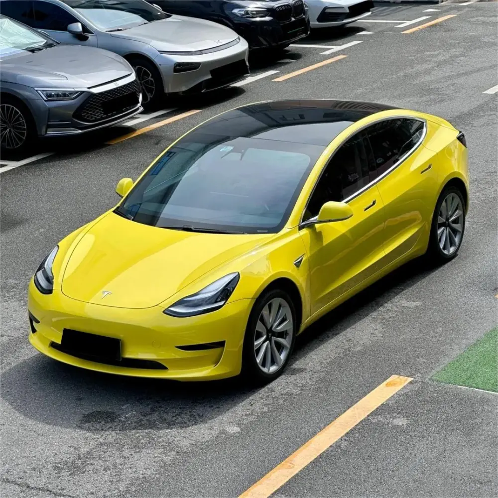 Best Gloss Lemon Yellow Car Wrap | Lemon Yellow Vinyl Wraps - ALUKOVINYL