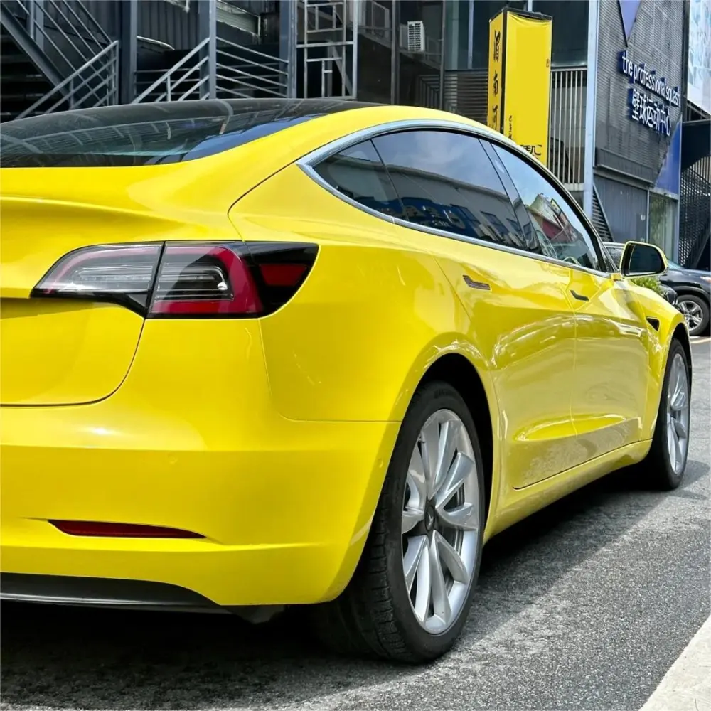 Best Gloss Lemon Yellow Car Wrap | Lemon Yellow Vinyl Wraps - ALUKOVINYL