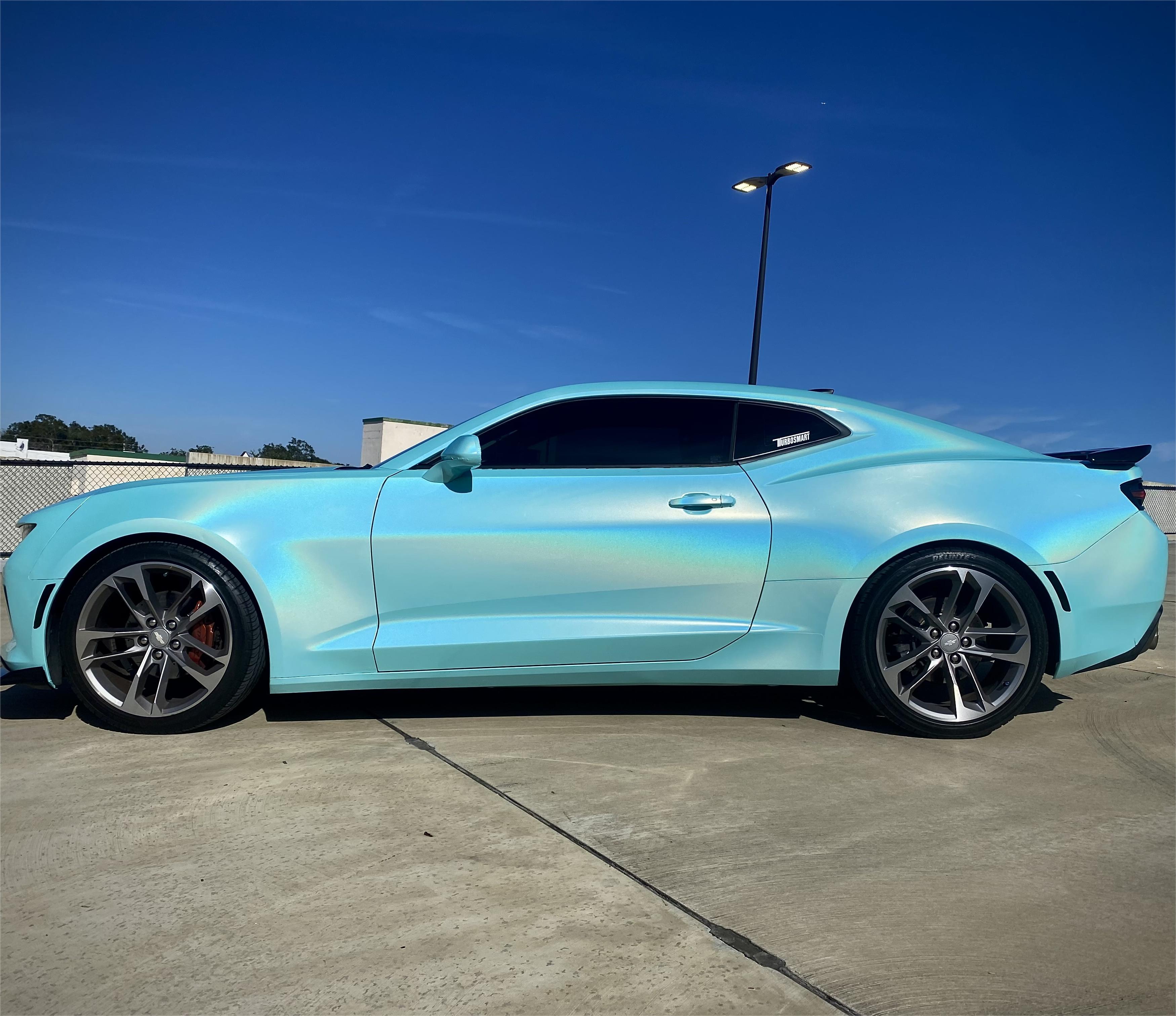 Gloss Rainbow Tiffany Blue Car Wrap | Metallic Rainbow Tiffany Blue ...