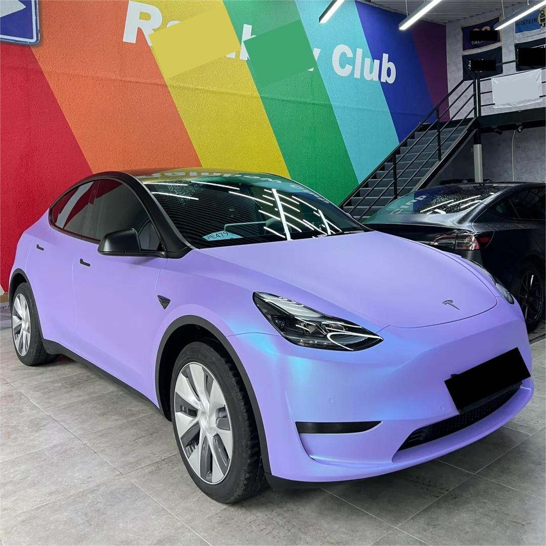 Matte Chameleon Glacial Frost Car Wrap | Metallic Glacial Frost Vinyl Wraps