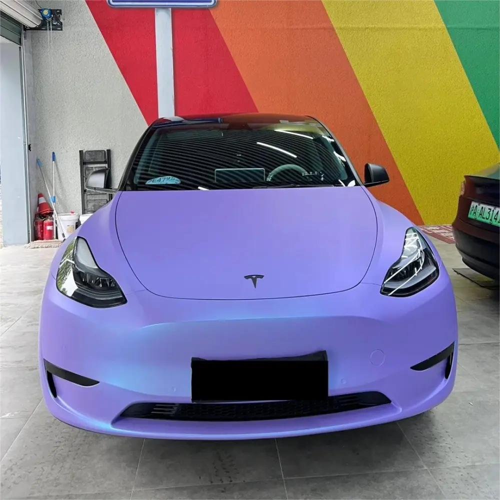 Matte Chameleon Glacial Frost Car Wrap | Metallic Glacial Frost Vinyl Wraps