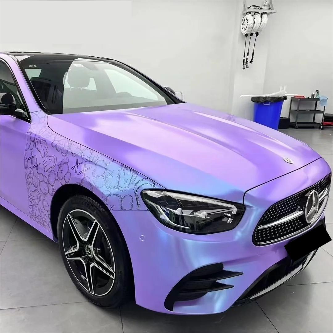 Matte Chameleon Glacial Frost Car Wrap | Metallic Glacial Frost Vinyl Wraps