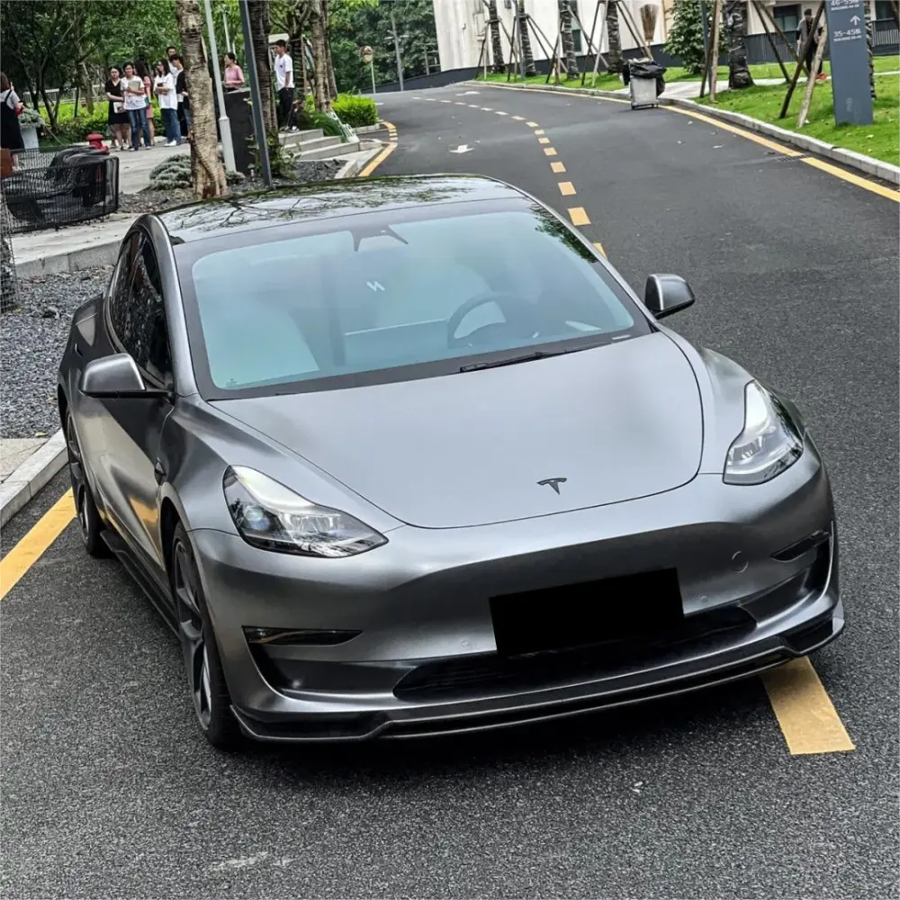 Matte Titanium Grey Car Wrap | Matte Metallic Titanium Grey Vinyl Wraps - ALUKOVINYL