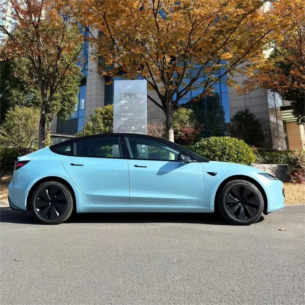 Best Gloss Ice Blue Car Vinyl | Metallic Ice Blue Wraps - ALUKOVINYL