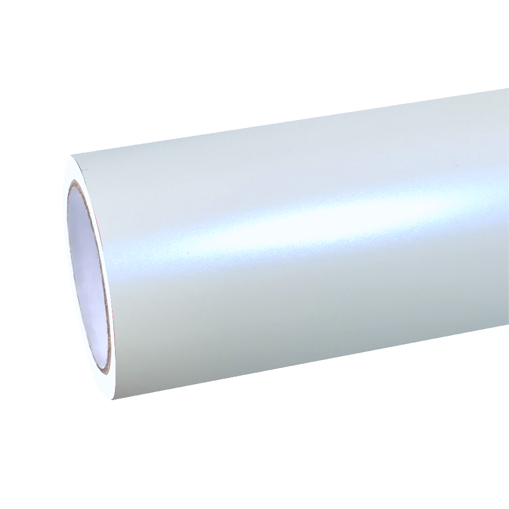 High-Quality Matte White Blue Pearl Wrap | Metallic Blue White Vinyl Wraps