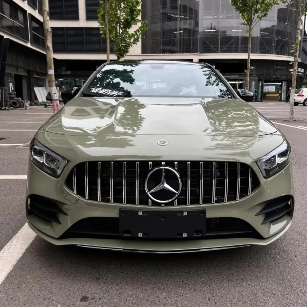 Best Khaki Green Car Wrap | Gloss Khaki Green Vinyl Wraps - ALUKOVINYL