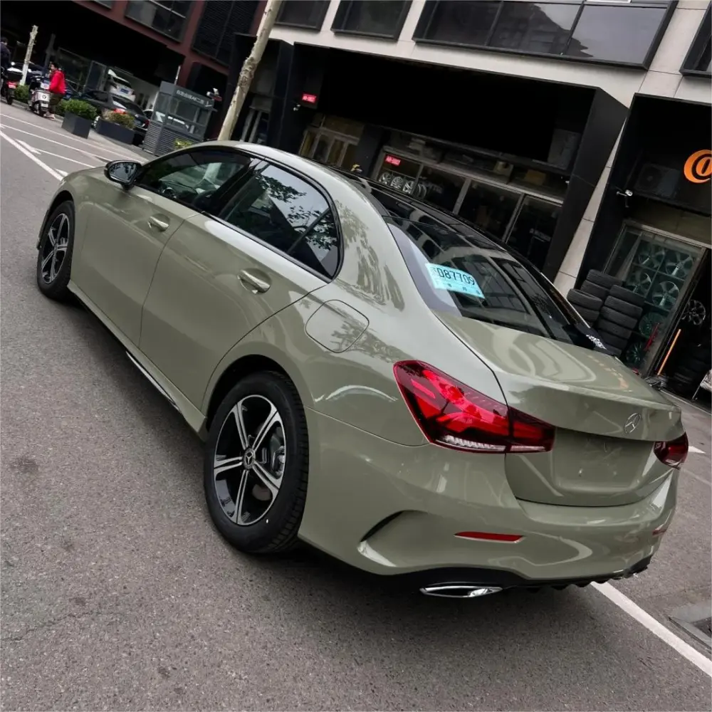 Best Khaki Green Car Wrap | Gloss Khaki Green Vinyl Wraps - ALUKOVINYL