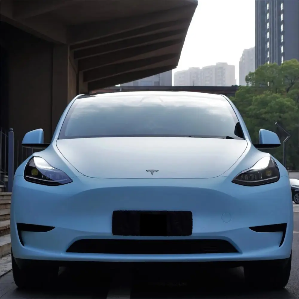 Matte Light Blue Car Wrap | Light Blue Vinyl Wraps ALUKOVINYL