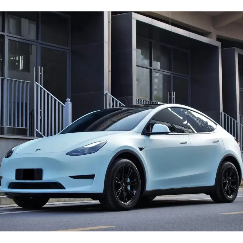 Matte Light Blue Car Wrap | Light Blue Vinyl Wraps ALUKOVINYL