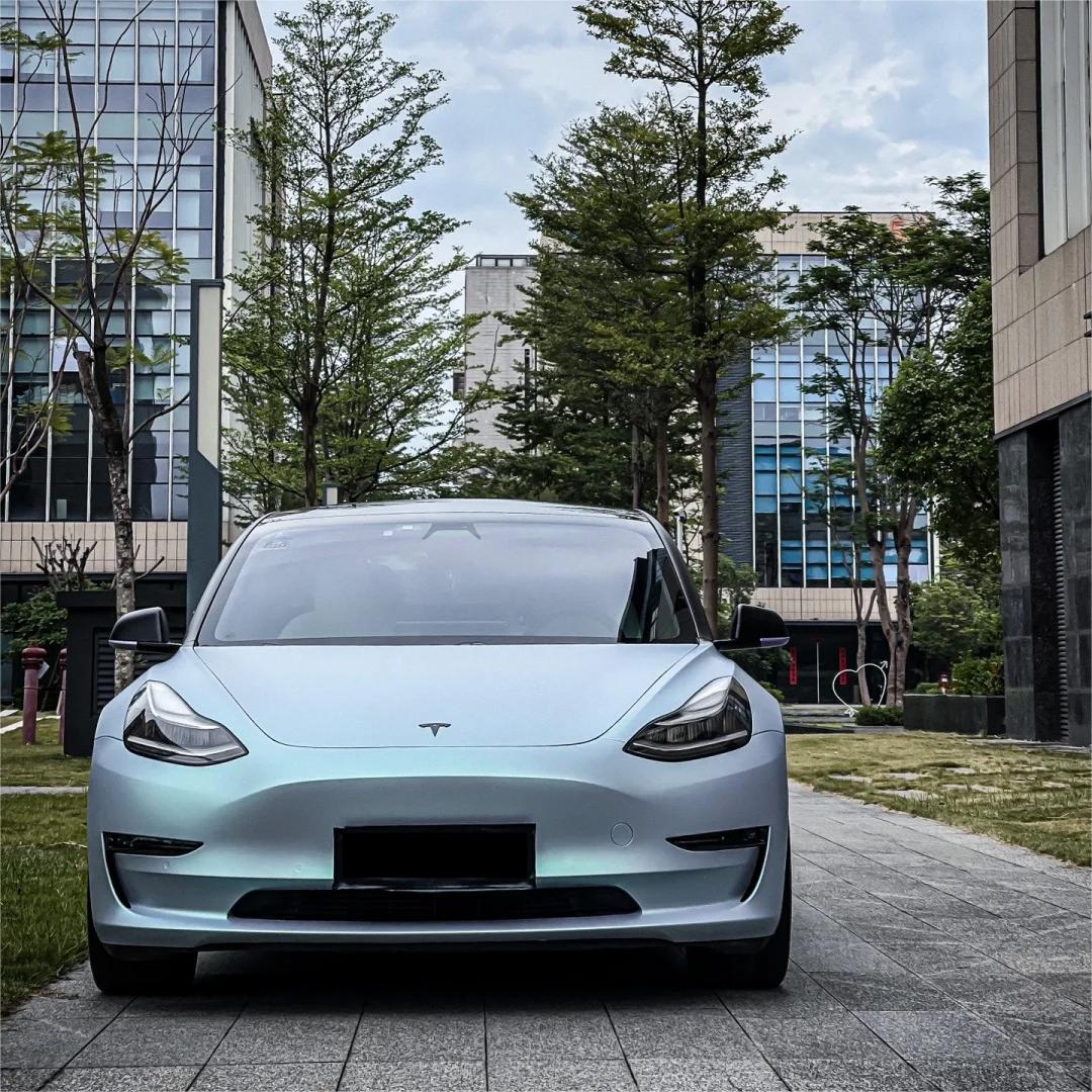 Matte Chameleon Green Blue Car Wrap | Matte Metallic Chameleon Green ...
