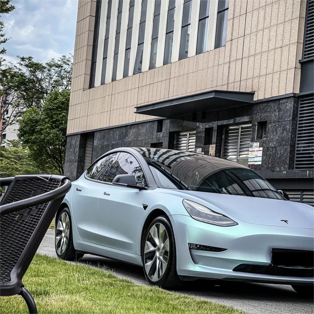 Matte Chameleon Green Blue Car Wrap | Matte Metallic Chameleon Green ...