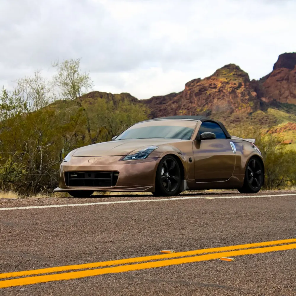 Gloss Metal Brown Car Wrap | Metallic Metal Brown Vinyl Wraps - ALUKOVINYL