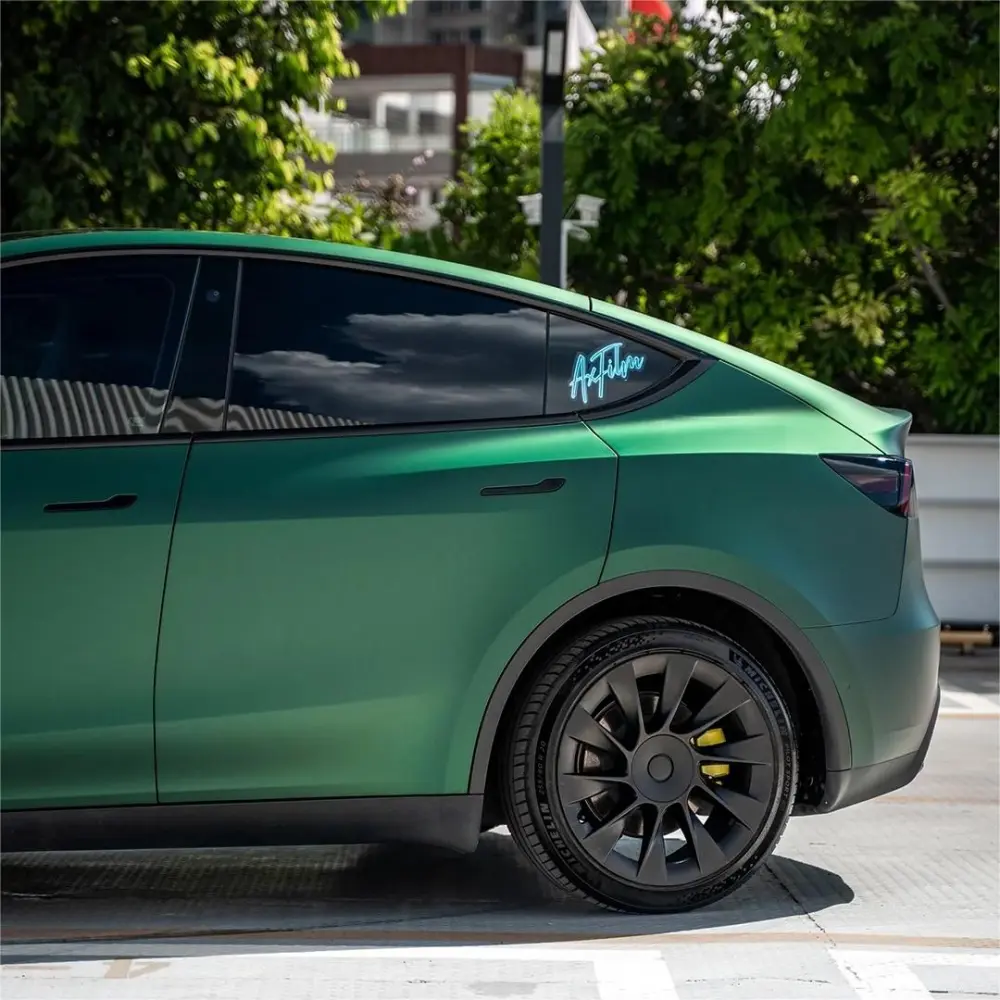 Matte Venom Green Wrap | Metallic Chrome Venom Green Car Vinyl - ALUKOVINYL