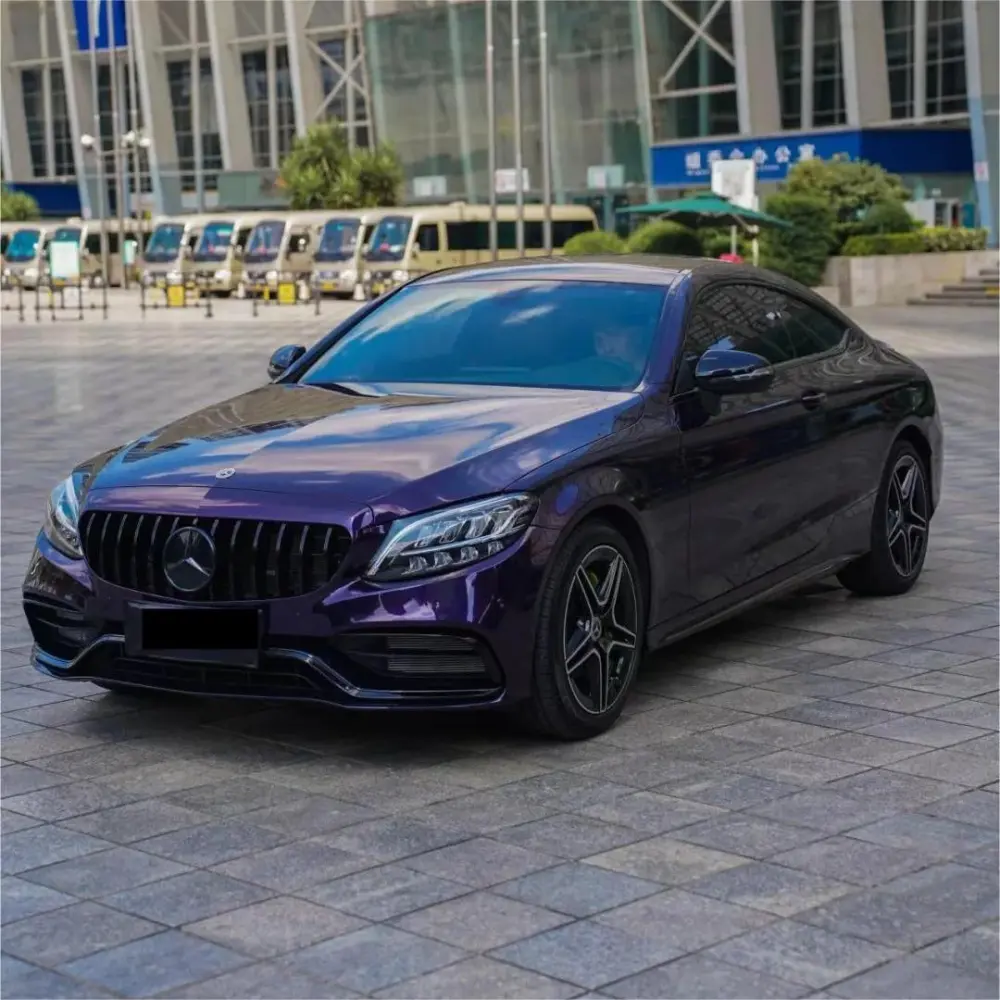 Gloss Dark Purple Vinyl Wrap | Metallic Dark Purple Car Wraps - ALUKOVINYL