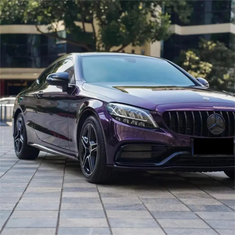 Gloss Dark Purple Vinyl Wrap | Metallic Dark Purple Car Wraps - ALUKOVINYL