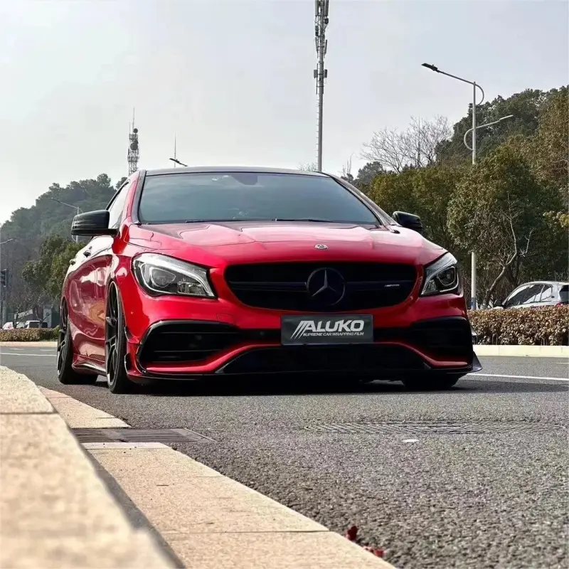 Best Gloss Liquid Ruby Red Car Wrap | Metallic Liquid Ruby Red Vinyl Wraps