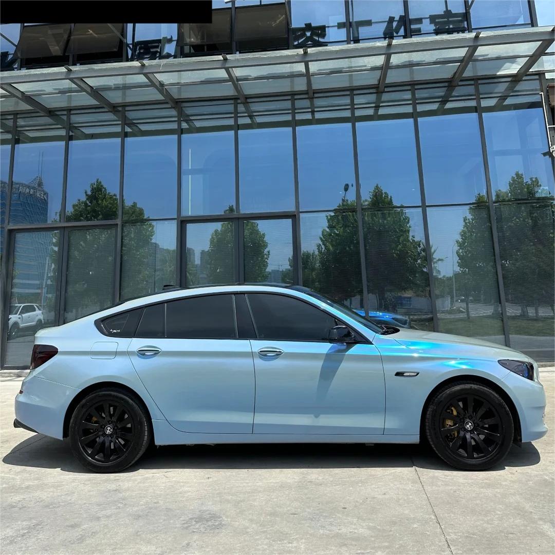 Best Gloss Chameleon Blue Grey Car Wrap | Metallic Chameleon Blue Grey ...