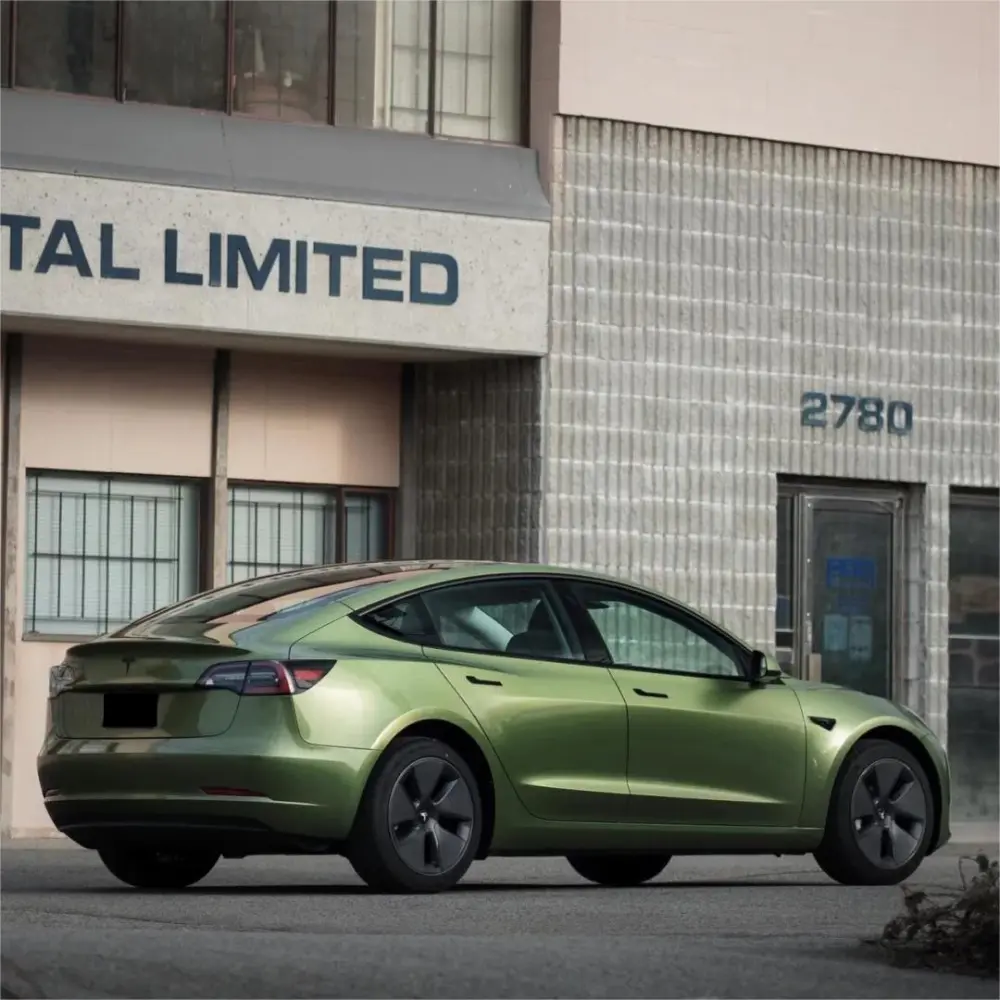 Best Mamba Green Metallic Wrap | Gloss Mamba Green Car Wraps - ALUKOVINYL